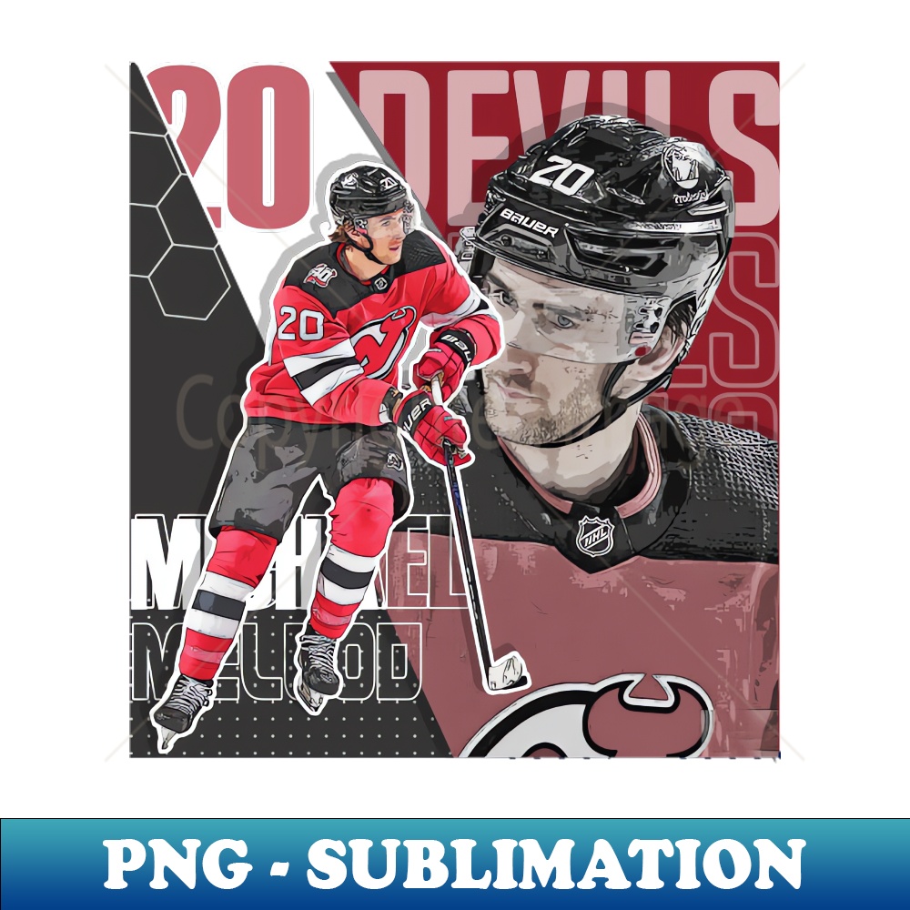 Michael McLeod Hockey Design Poster Devils - Instant PNG Sub | Inspire ...