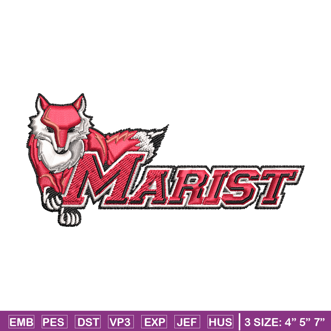 Marist Red Foxes embroidery design, Marist Red Foxes embroid | Inspire ...