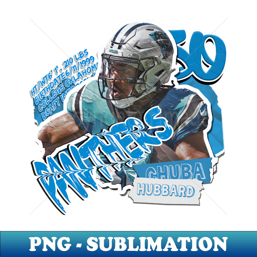 Chuba Hubbard Football Paper Poster Panthers 11 - Signature | Inspire ...