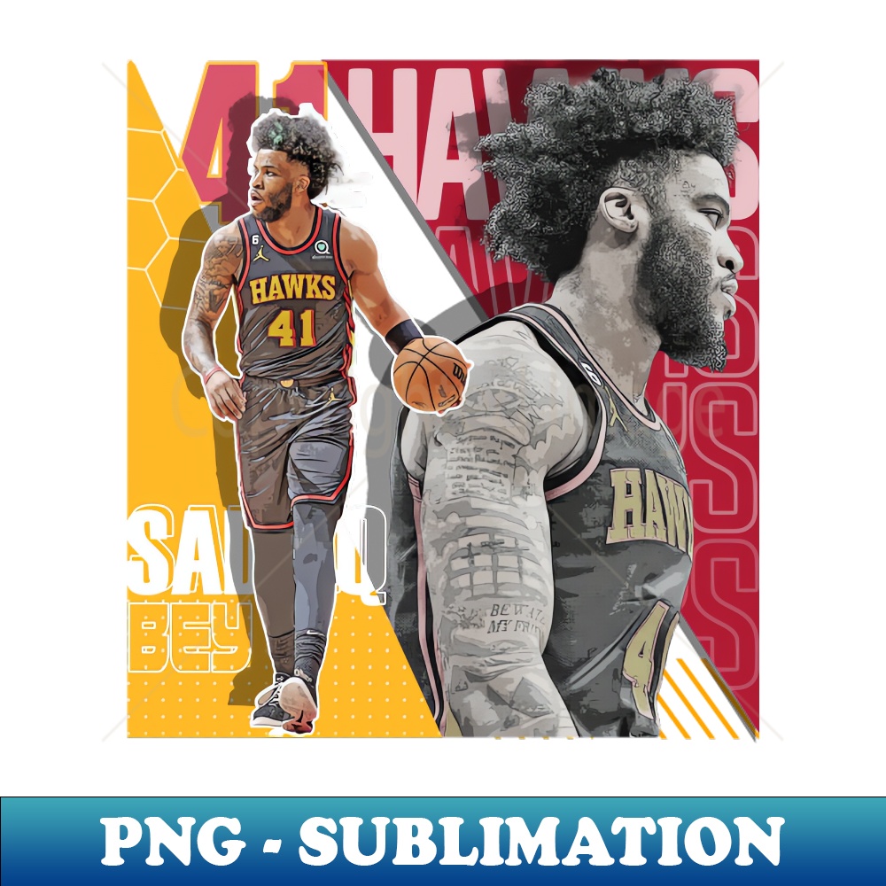 Saddiq Bey basketball Paper Poster Hawks 7 - Instant PNG Sub | Inspire ...