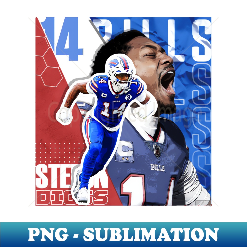 Stefon Diggs Football Design Poster Bills - PNG Transparent | Inspire ...
