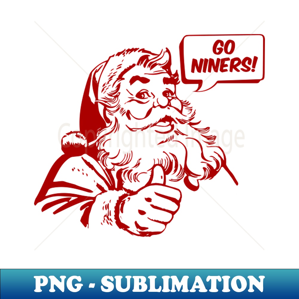 Retro Santa Claus Go Niners - PNG Sublimation Digital Downlo | Inspire ...