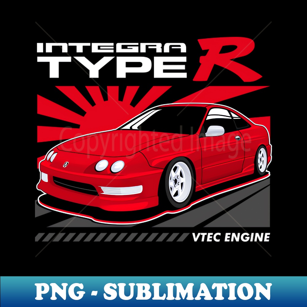 Acura Integra JDM Cars Red Candy - Sublimation-Ready PNG Fil | Inspire ...