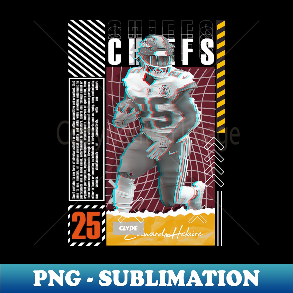 Clyde Edwards-Helaire Football Design Poster Chiefs - Premiu | Inspire ...