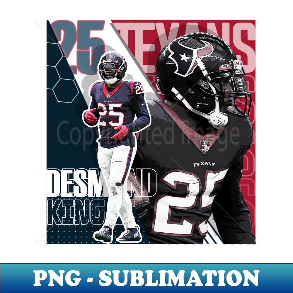 Desmond King II Football Design Poster Texans - PNG Transpar | Inspire ...