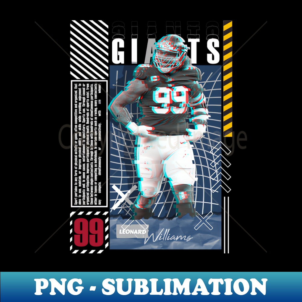 Leonard Williams Football Design Poster Giants - High-Resolu | Inspire ...