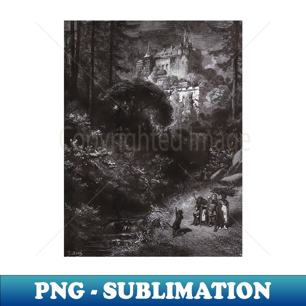 Puss in Boots Nears the Castle - Gustave Dore - Signature Su | Inspire ...