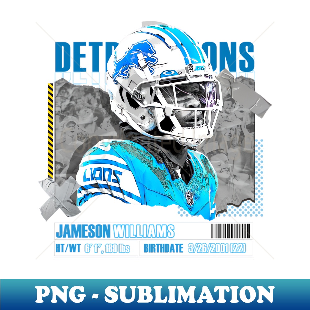 Jameson Williams Football Paper Poster Lions 10 - Aesthetic | Inspire ...