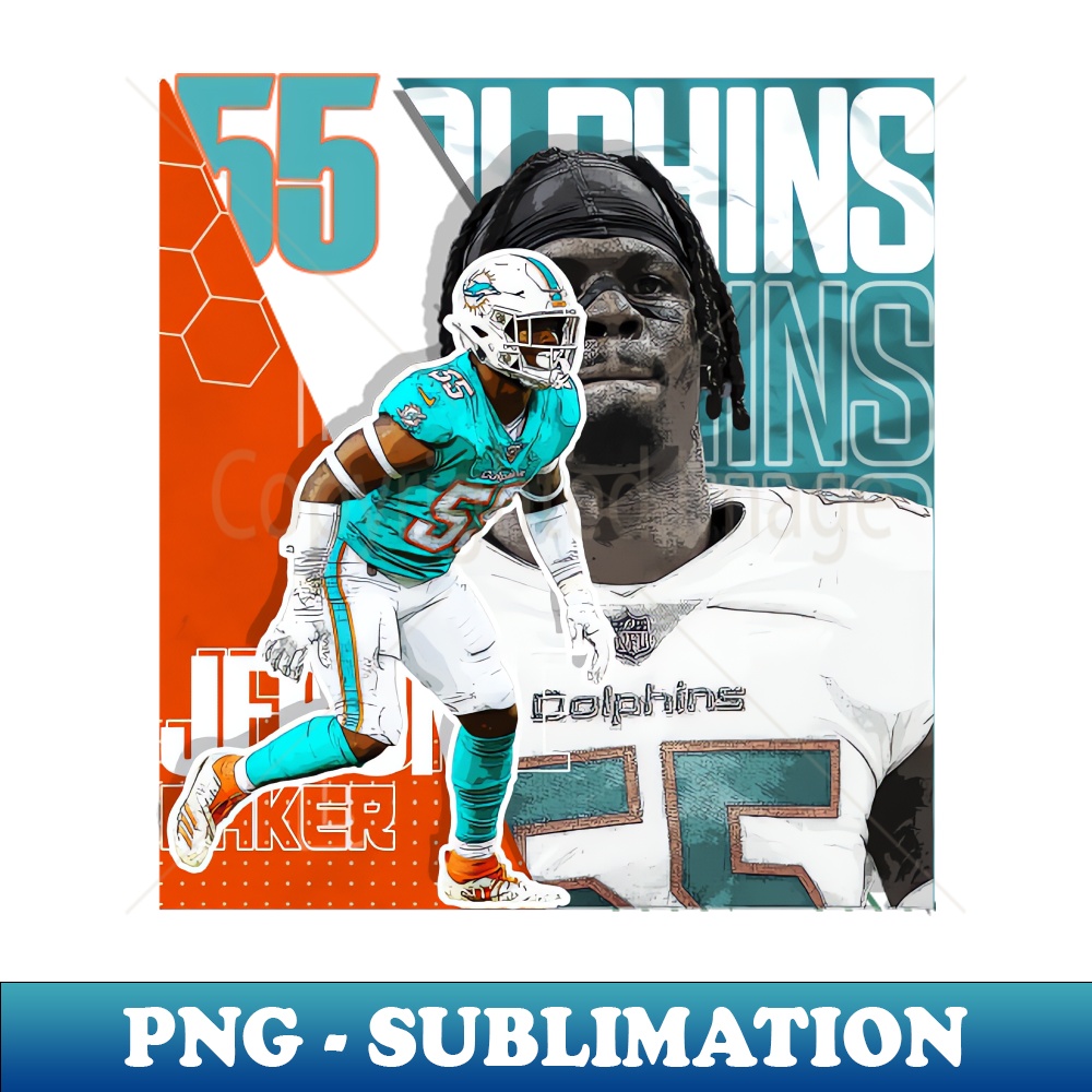 Jerome Baker Football Design Poster Dolphins - Premium Subli | Inspire ...
