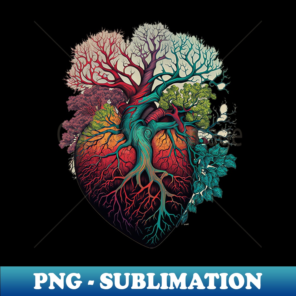 The Human Heart and tree of life - Stylish Sublimation Digit | Inspire ...