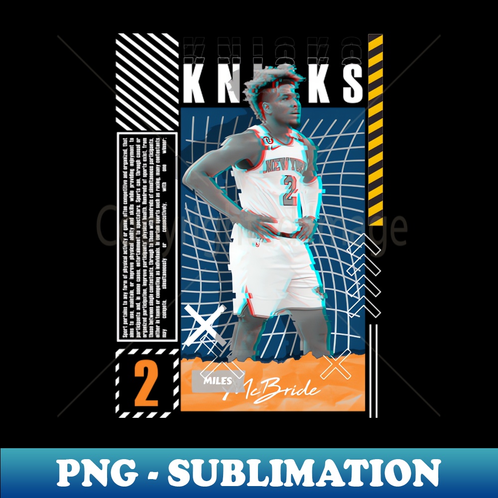Miles McBride Basketball Design Poster Knicks - PNG Sublimat | Inspire Uplift
