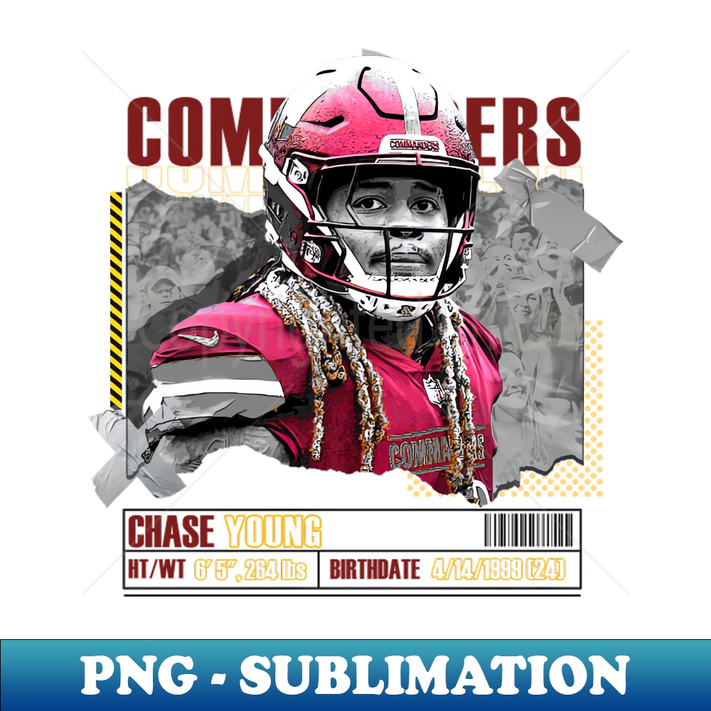 Chase Young Football Paper Poster Commanders 10 - Profession | Inspire ...