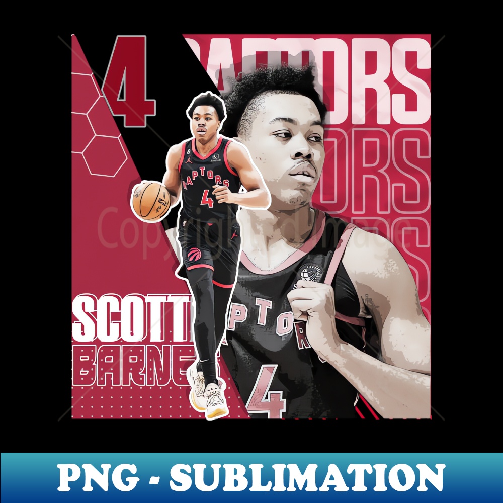 Scottie Barnes Basketball Design Poster Raptors - Modern Sub | Inspire ...