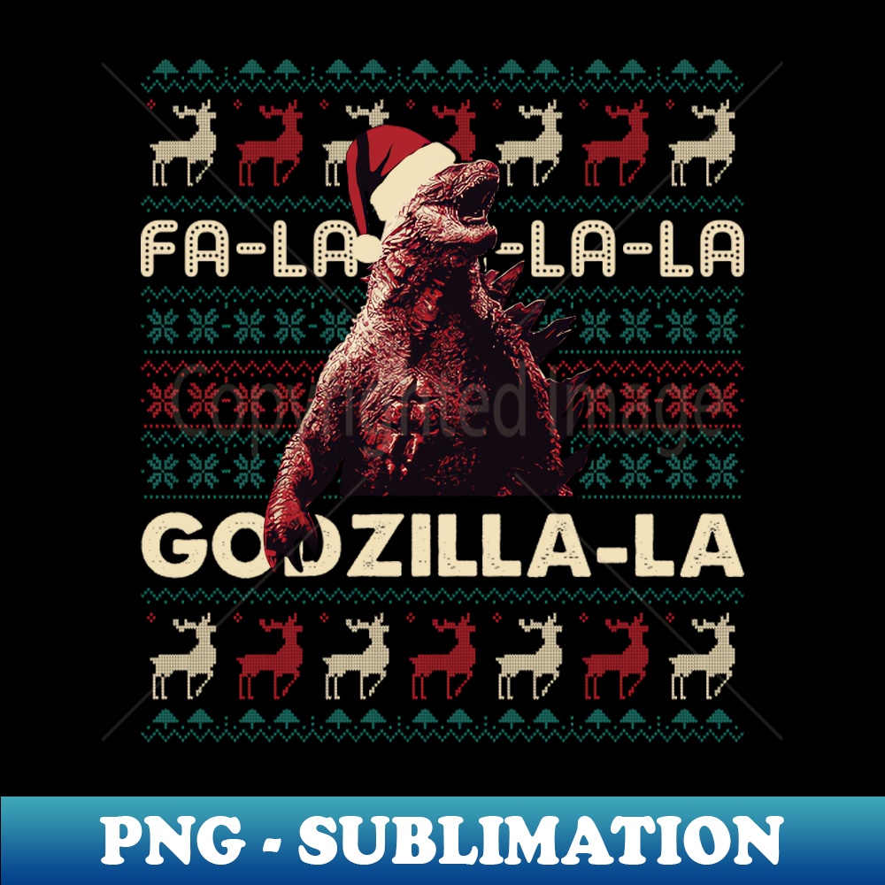 Christmas Godzilla - Instant Sublimation Digital Download - | Inspire ...