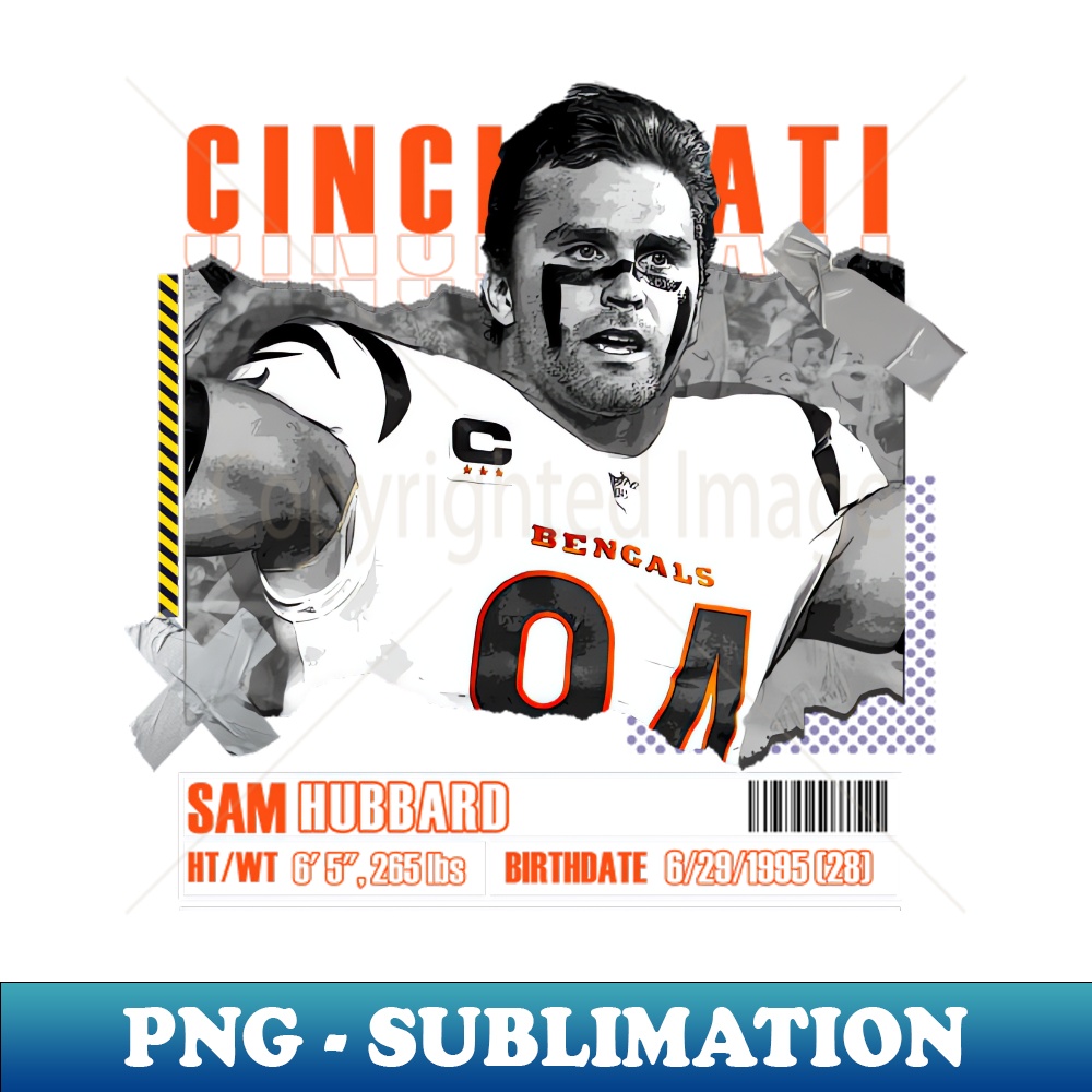 Sam Hubbard Football Paper Poster Bengals 10 - Stylish Subli | Inspire ...
