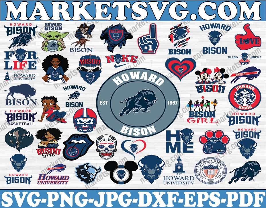 Howard-Bison Teams Bundle Svg, Howard-Bison Svg, N-C-A-A Tea | Inspire ...