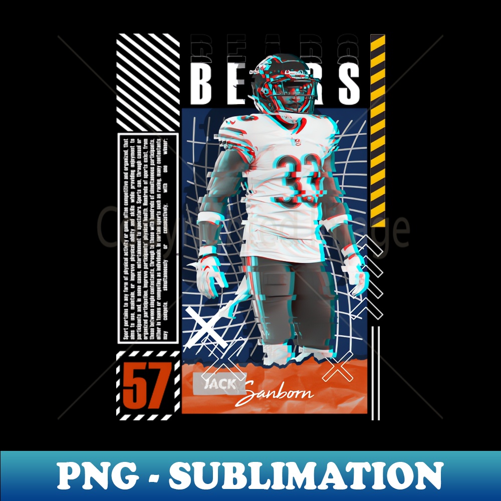 Jack Sanborn Football Paper Poster Bears 8 - Decorative Subl | Inspire ...