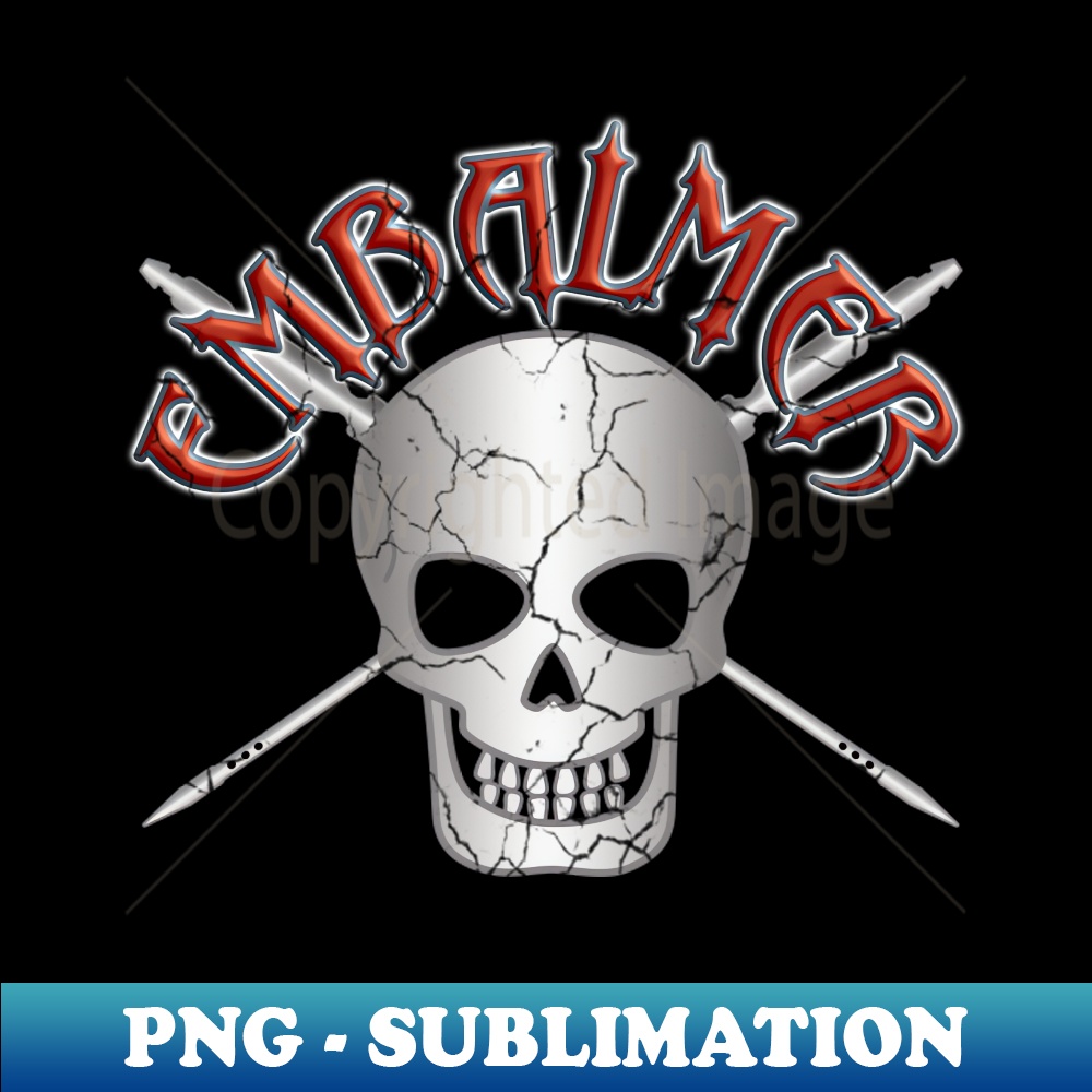 Embalmer Skull with Trocar Crossbones for Morticians - Decor - Inspire ...