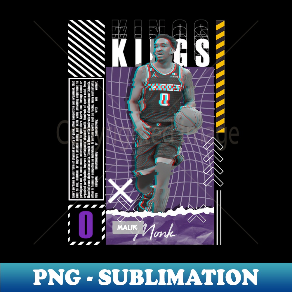 Malik Monk Basketball Design Poster Kings - Premium PNG Subl - Inspire ...