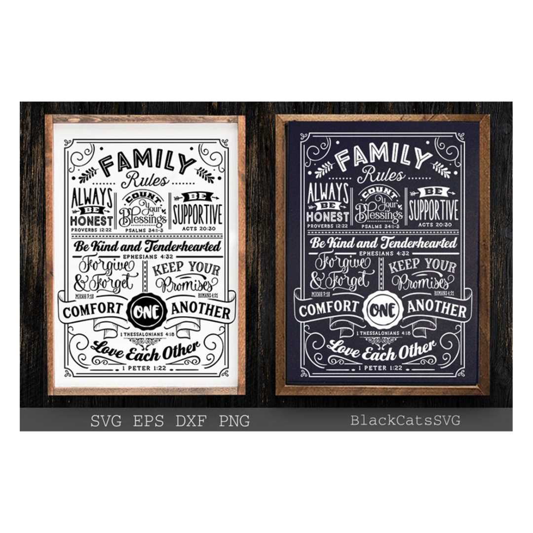 House Rules Bible Verses SVG, House rules poster svg, Welcom | Inspire ...