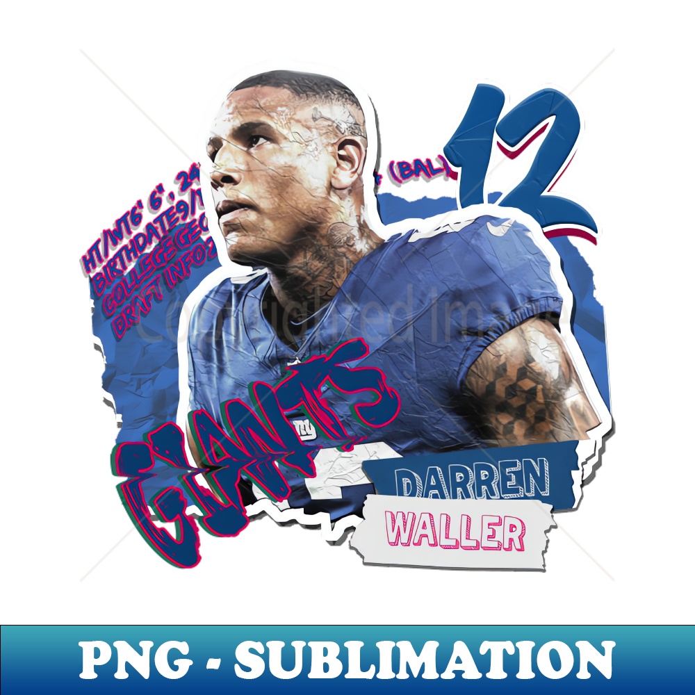 Darren Waller Football Paper Poster Giants 11 - Digital Subl - Inspire ...