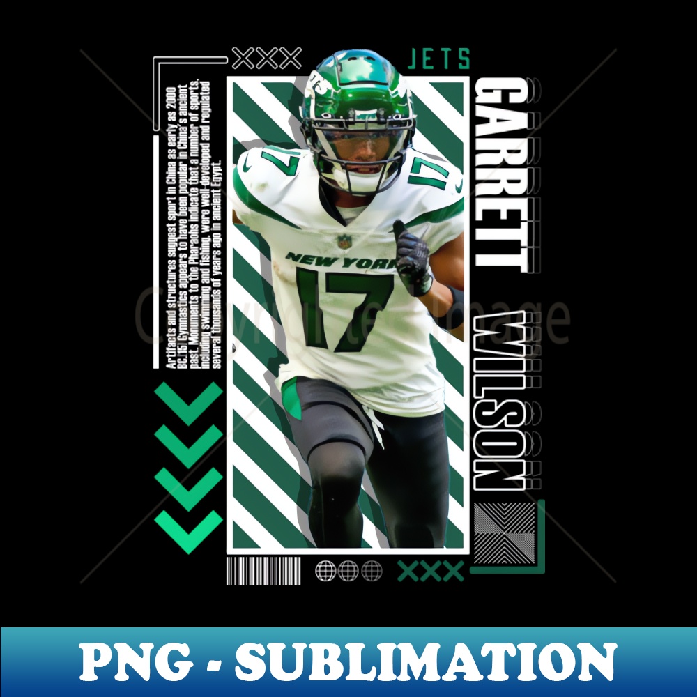 Garrett Wilson Football Paper Poster Jets 9 - PNG Transparen | Inspire ...