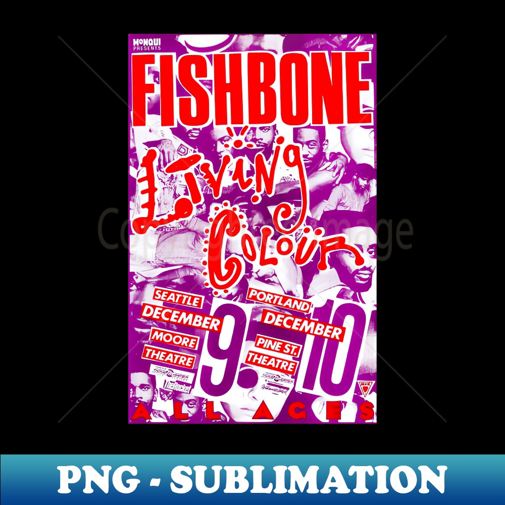 Fishbone x Living Colour 1990 - PNG Transparent Sublimation | Inspire ...