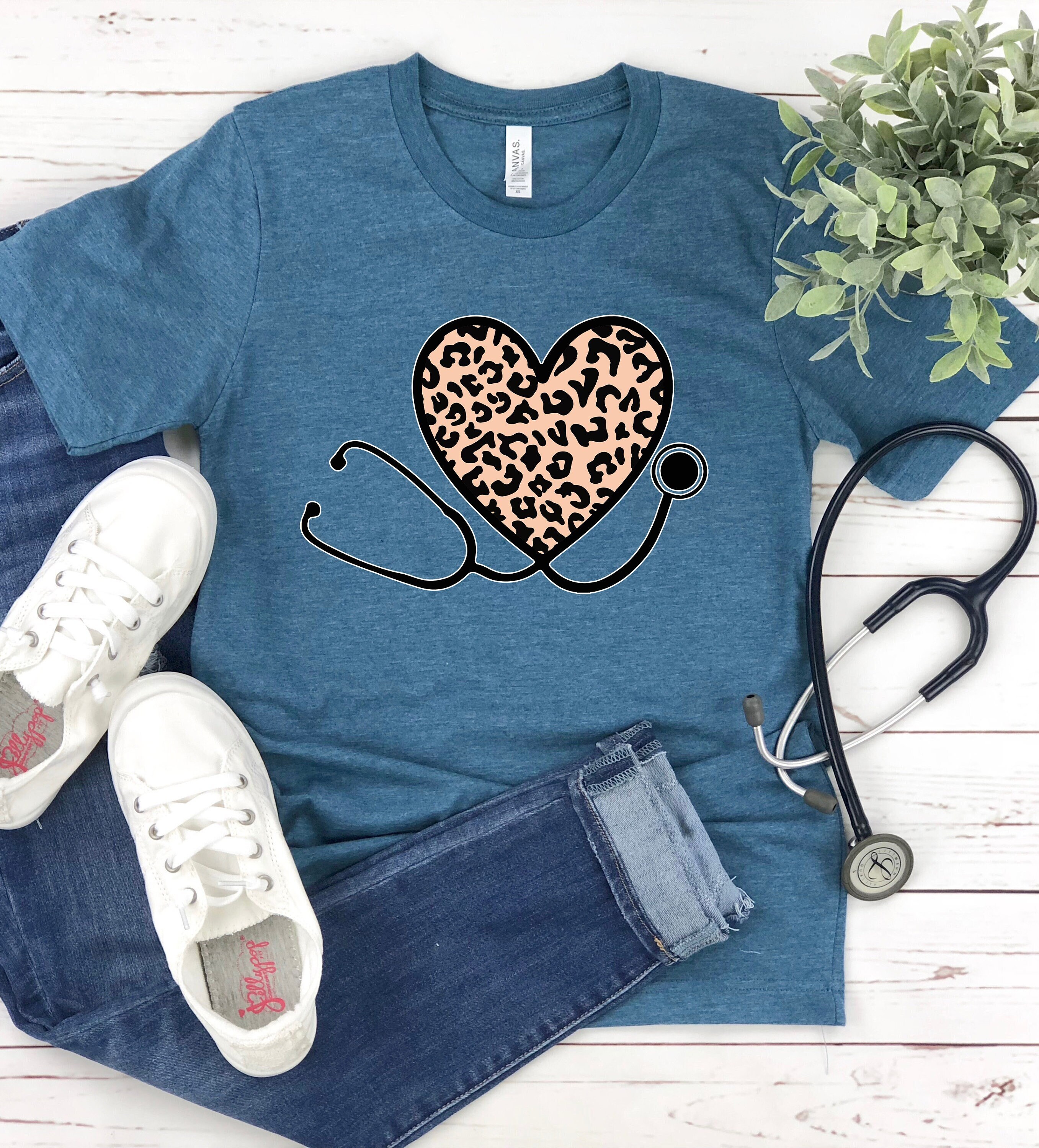 Leopard Nurse Stethoscope Shirt PNG, Nurse Life Shirt PNG,Re - Inspire ...