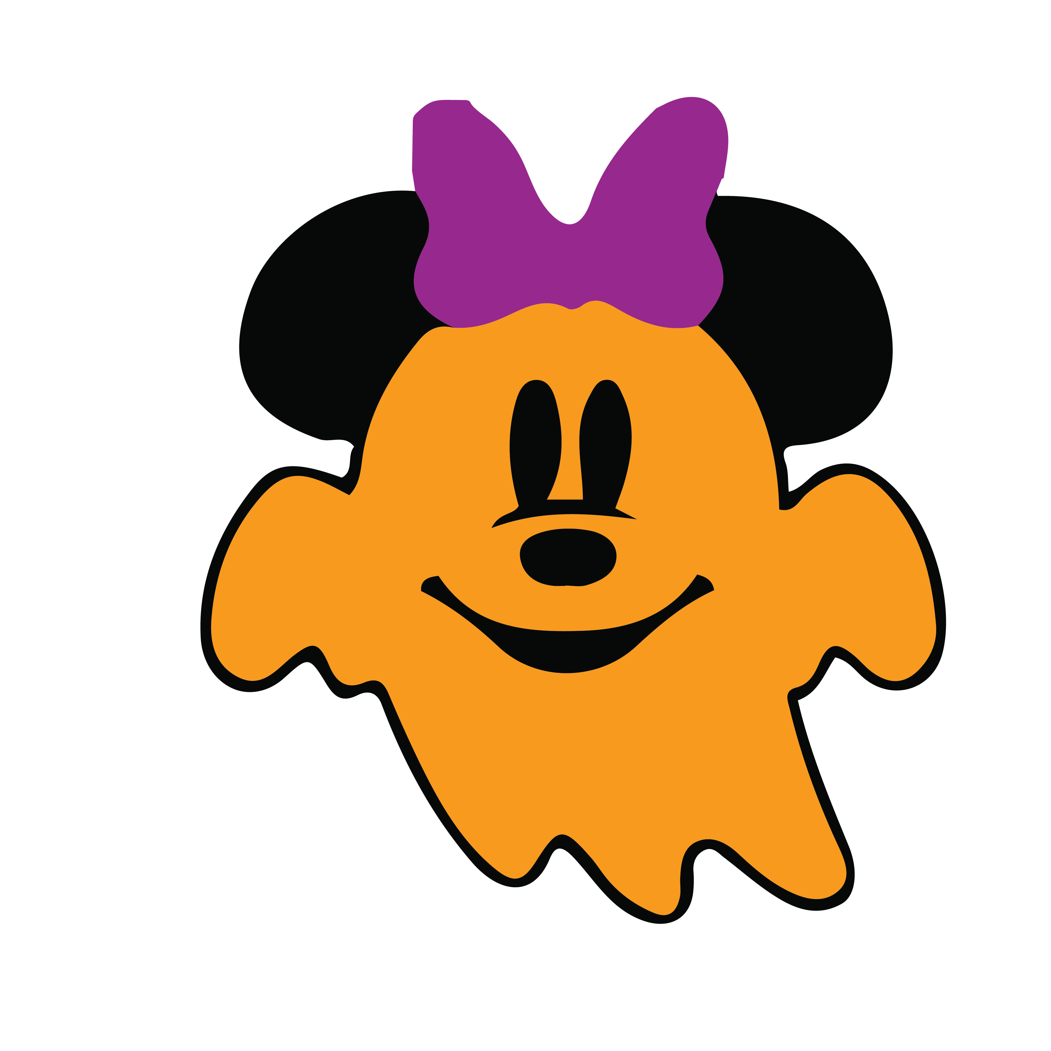 Mickey Mouse and Minnie Mouse Ghost SVG, Halloween Mickey SV | Inspire ...