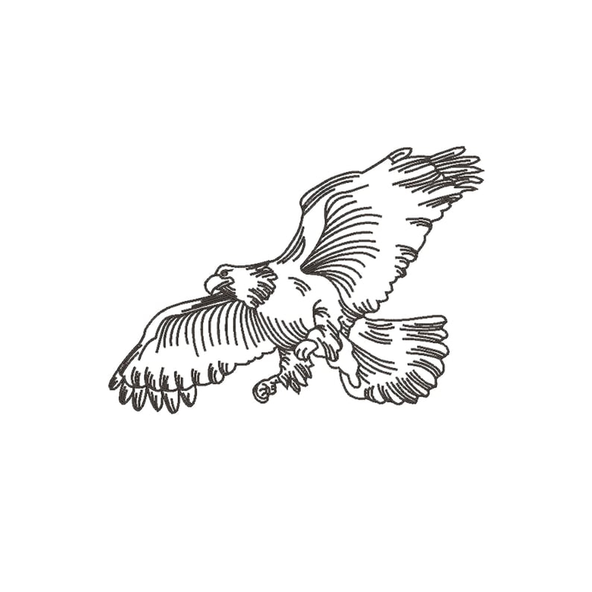 Eagle Machine Embroidery Design, Flying Eagle Embroidery Des - Inspire ...
