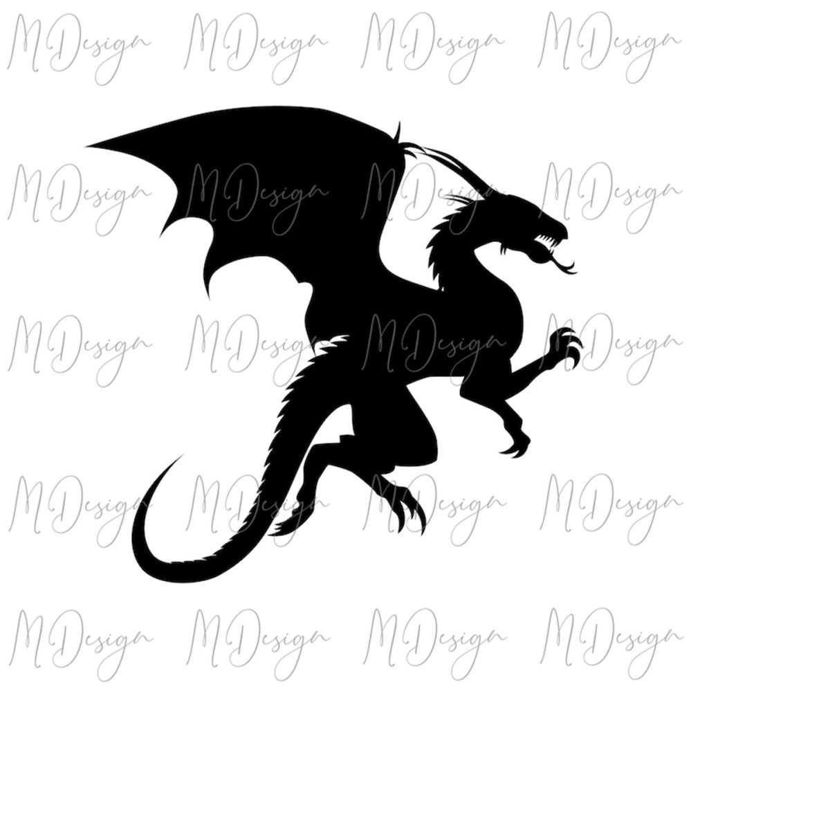 Simple Dragon SVG Cut File for Cricut, Silhouette Cameo - Gr | Inspire ...