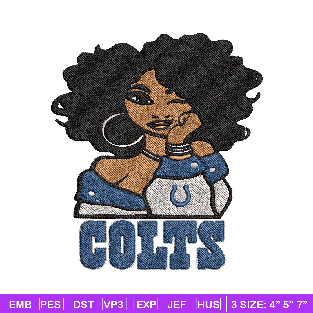 Indianapolis Colts Girl embroidery design, NFL girl embroide | Inspire ...