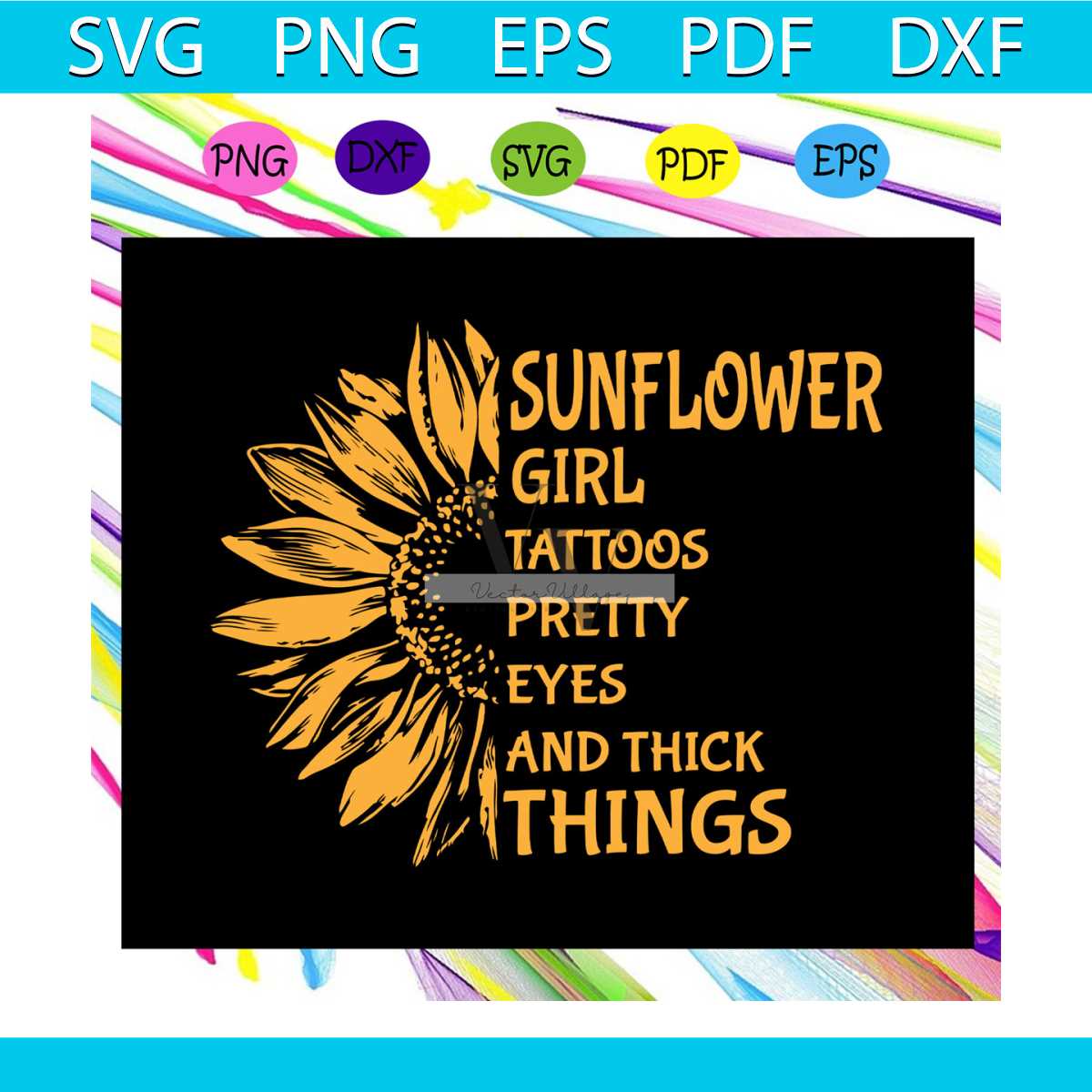 Sunflower girl with tattoos svg, sunflower svg, sunflower pr - Inspire ...