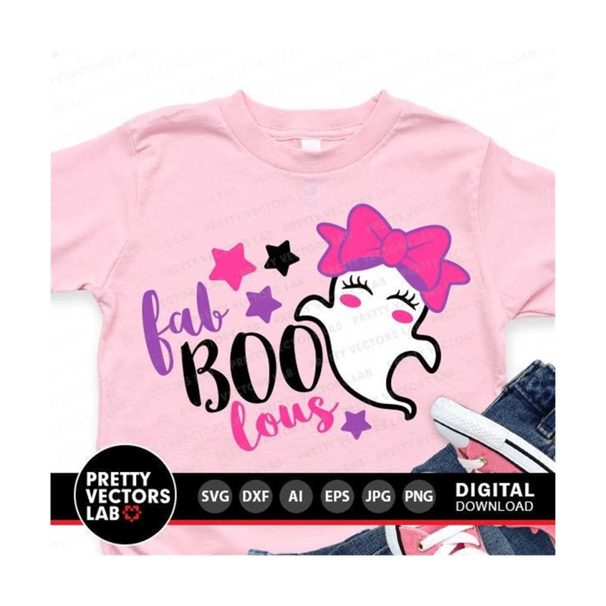 Fab BOO Lous Svg, Halloween Svg, Girl Ghost Svg Dxf Eps Png, - Inspire ...