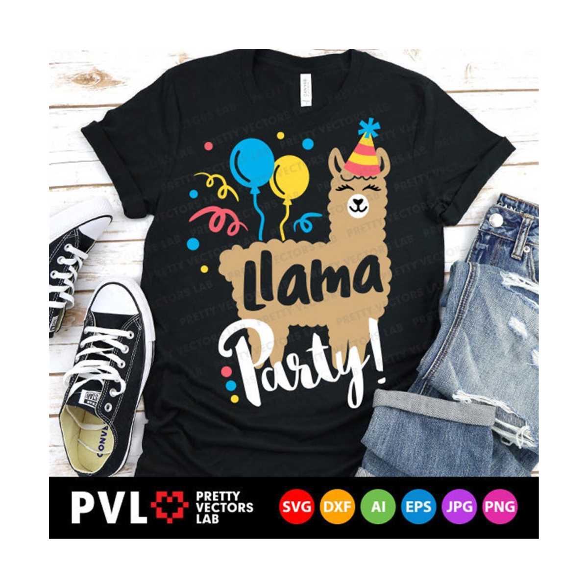 Llama Party Svg, Llama Birthday Svg, Birthday Party Svg, Dxf | Inspire ...