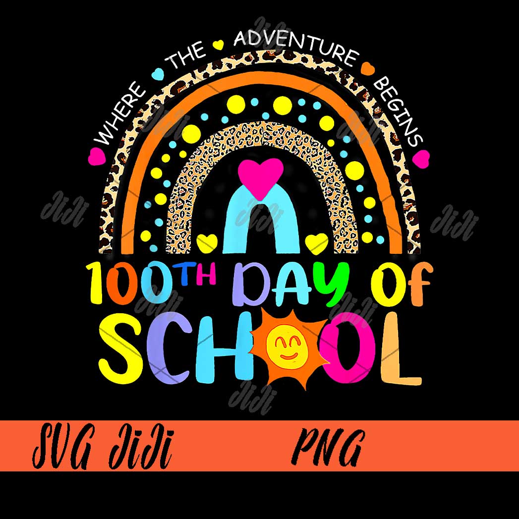 100th Day Of School PNG, Teacher 100 Days PNG, Teacher Leopa - Inspire ...