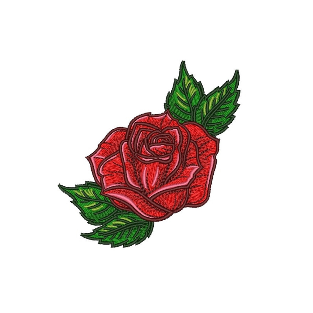 Red Rose Embroidery Design, 3 sizes, Instant Download | Inspire Uplift