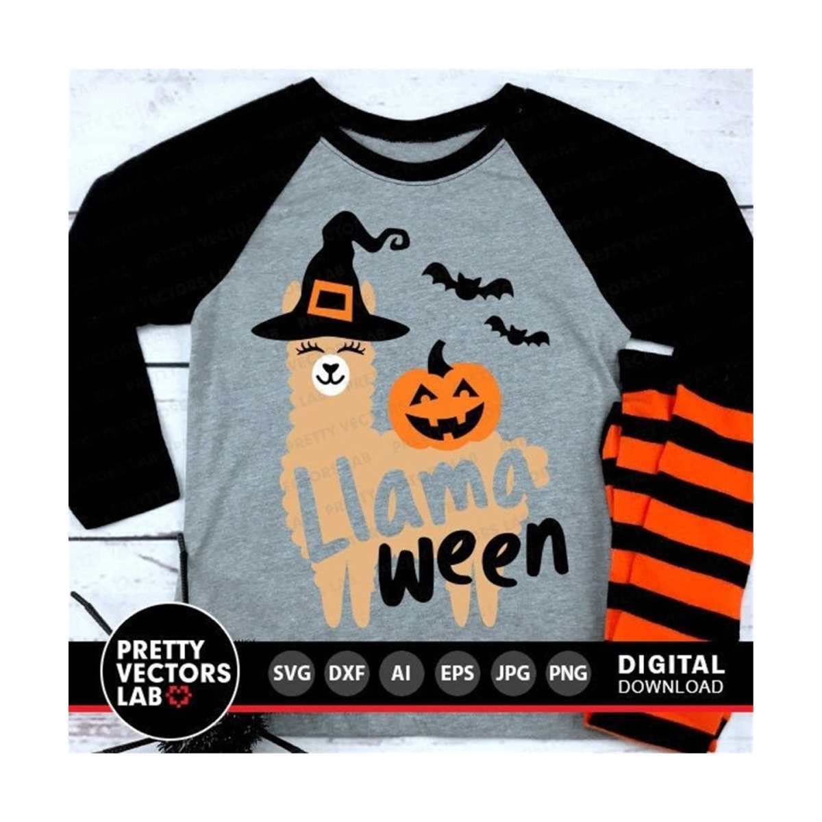 Llamaween Svg, Halloween Llama Cut Files, Llama Witch Svg, F - Inspire ...
