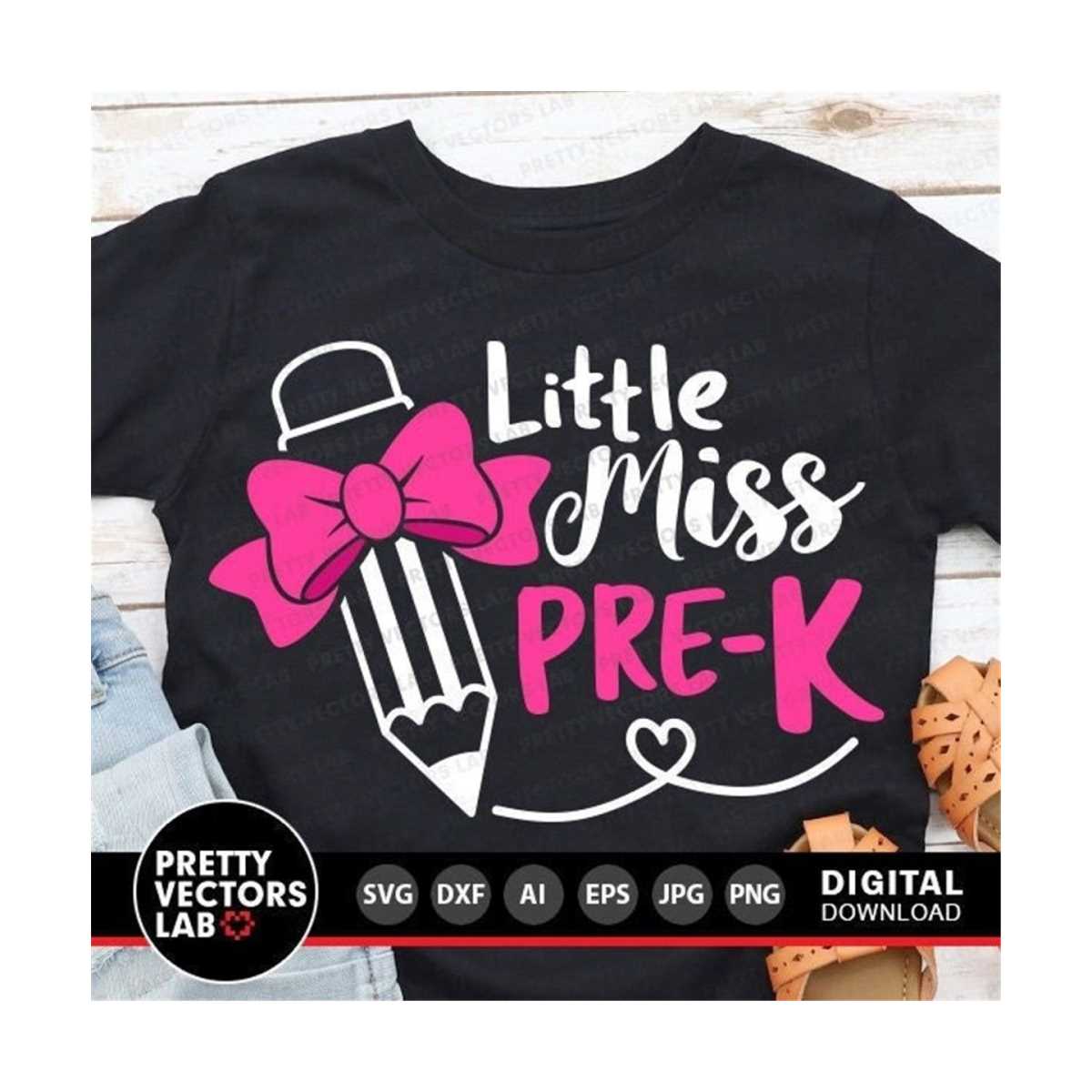 Little Miss Pre-K Svg, Back To School Svg, Preschool Svg, Sc | Inspire ...