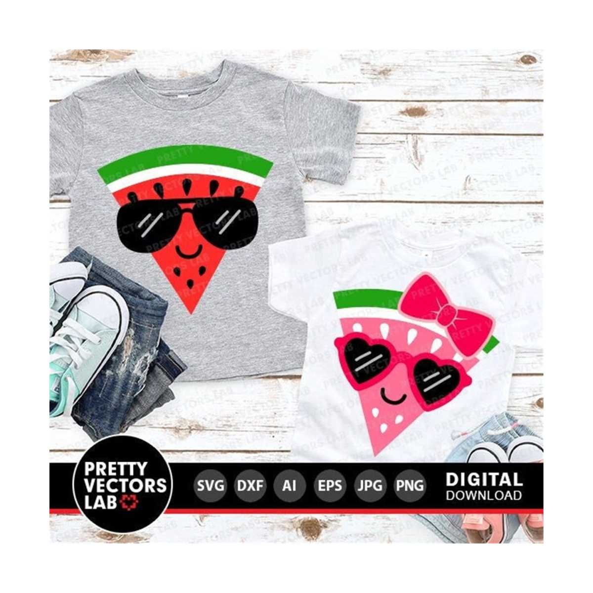 Watermelon Svg, Summer Cut Files, Cute Watermelons Svg Dxf E - Inspire ...