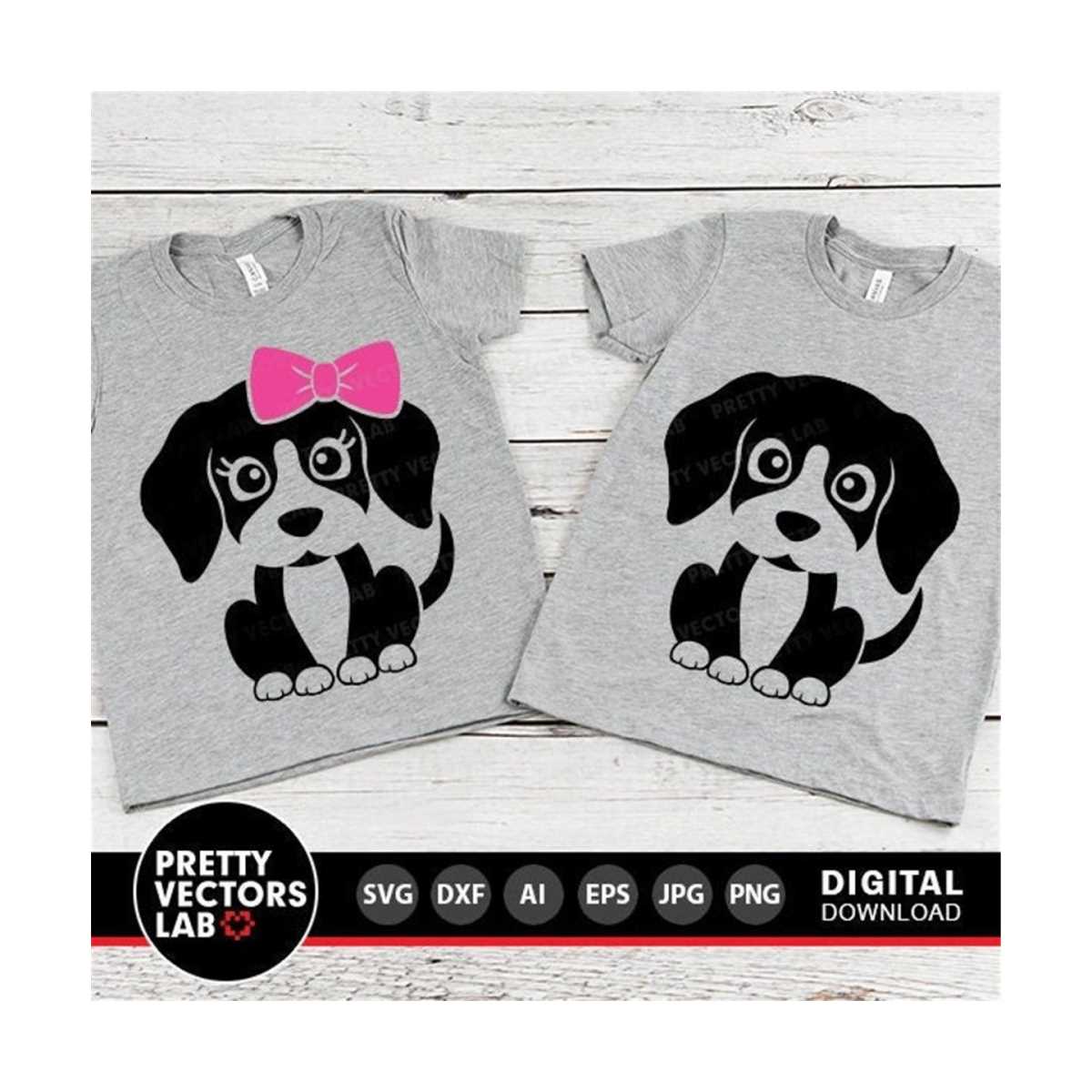 Dogs Svg, Cute Puppy Svg, Girl Boy Dog Svg, Dxf, Eps, Png, P | Inspire ...