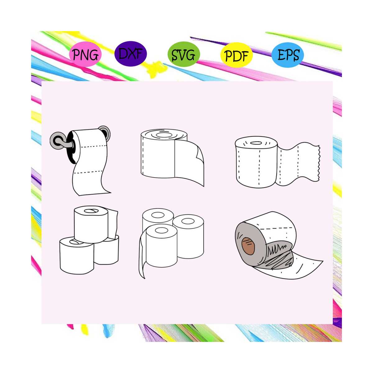 Toilet Paper Svg, Poop Svg, Tissue Rolls Svg, Bathroom Svg, - Inspire ...