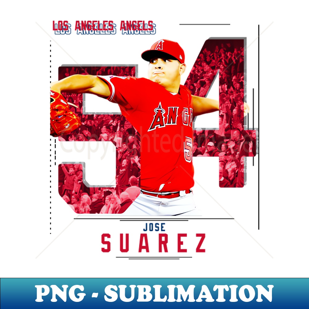 Jose Suarez Baseball Edit Angels - Unique Sublimation PNG D | Inspire ...