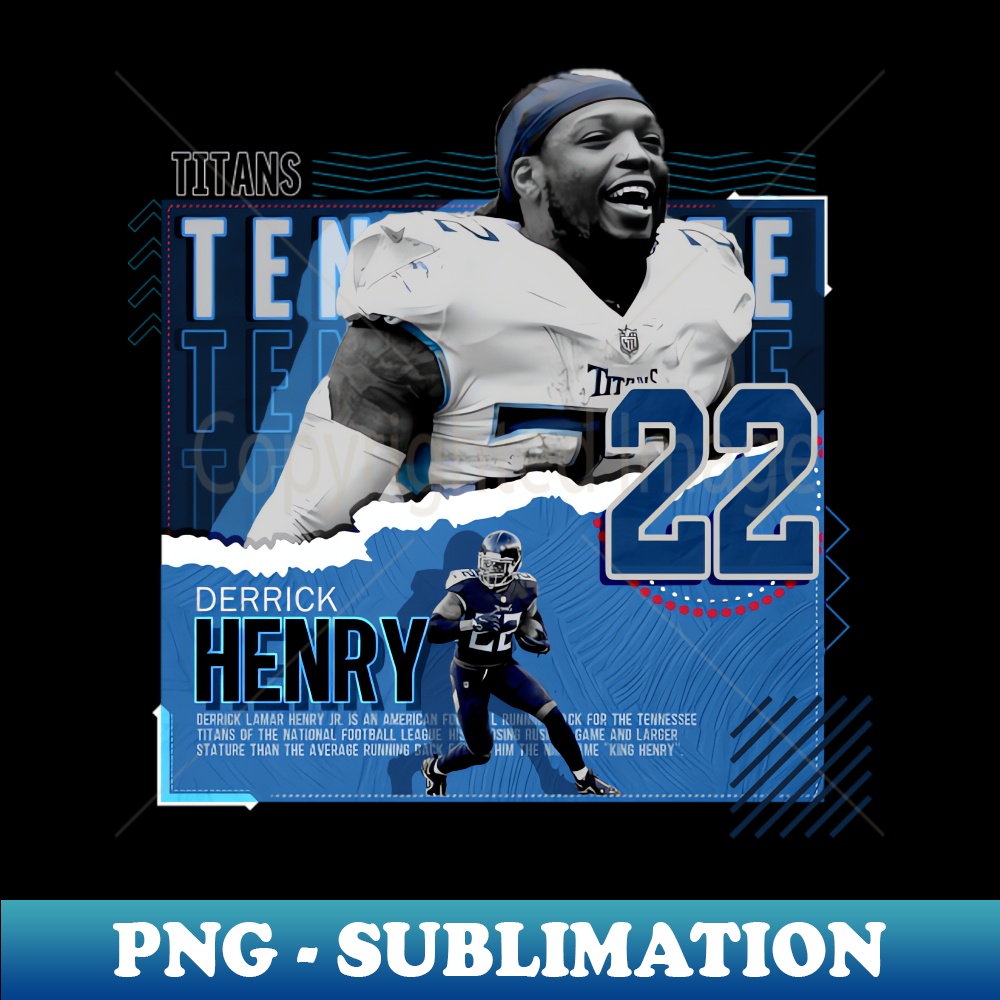 Derrick Henry Football Paper Poster Titans - Unique Sublimat - Inspire ...