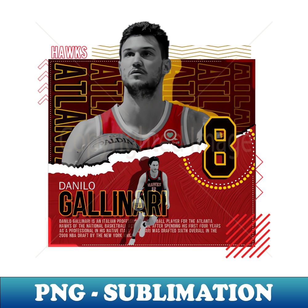 Danilo Gallinari Basketball Paper Poster Hawks - Exclusive S | Inspire ...