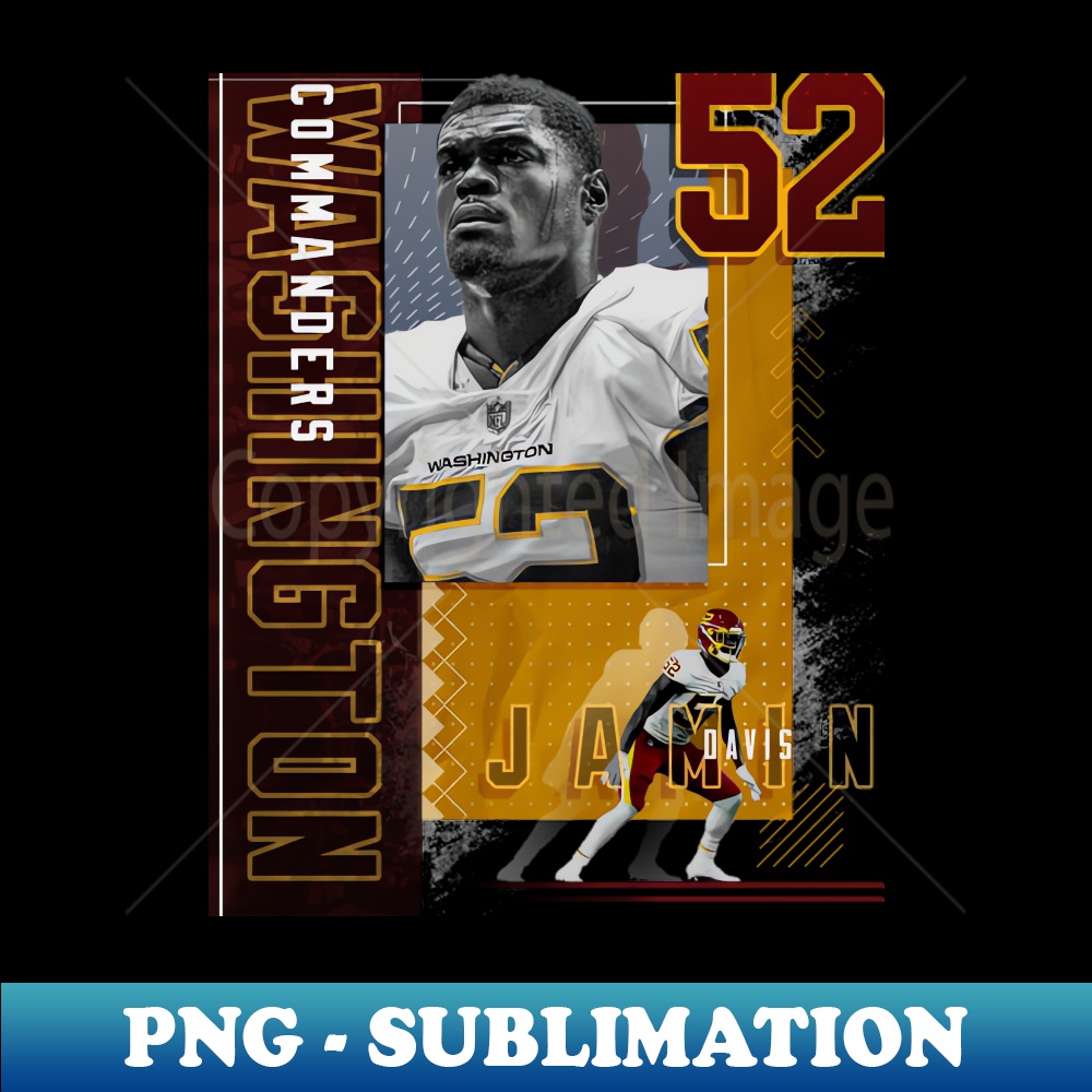 Jamin Davis Football Paper Poster Commanders 2 - Retro PNG S | Inspire ...