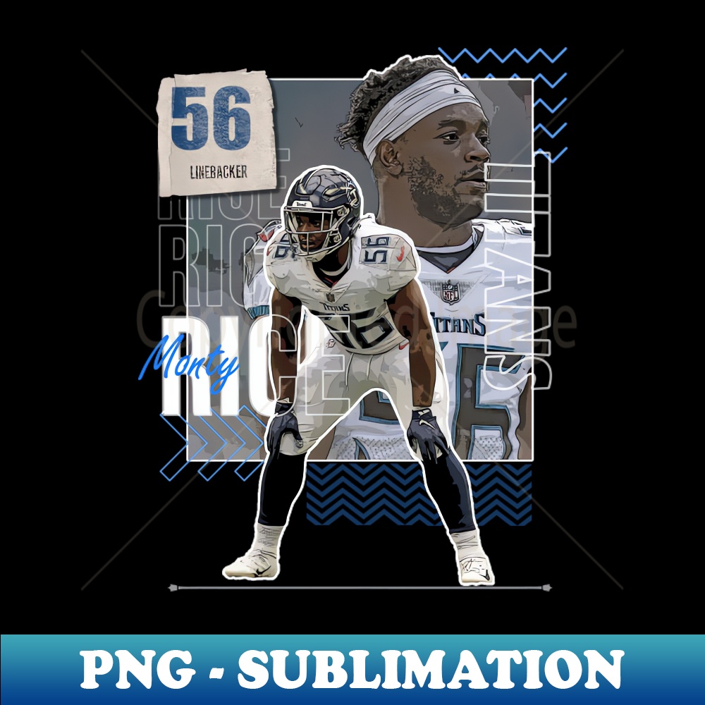 Monty Rice football Paper Poster Titans 6 - PNG Sublimation | Inspire ...