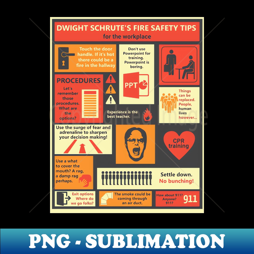Dwight Schrutes Fire Safety Tips - Aesthetic Sublimation Dig - Inspire ...