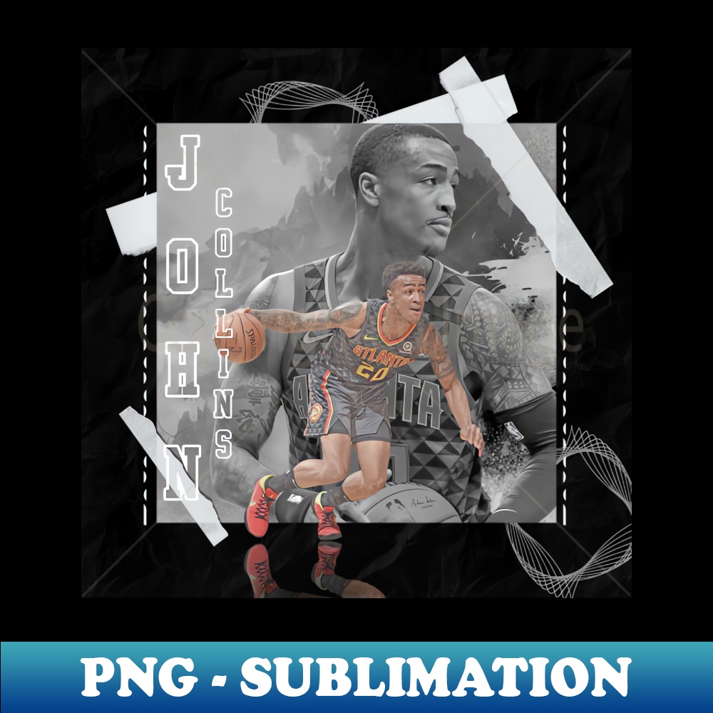 John Collins Basketball Paper Poster Hawks 3 - Vintage Subli | Inspire ...