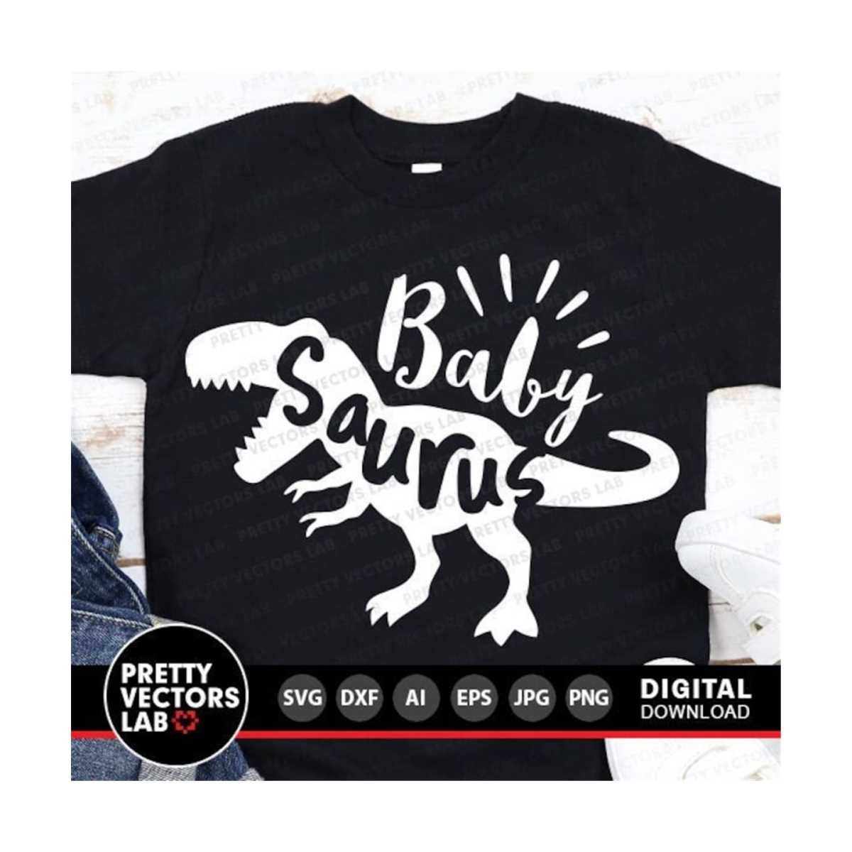 Baby Saurus Svg, T-Rex Dinosaur Cut Files, Baby Dinosaur Svg - Inspire ...